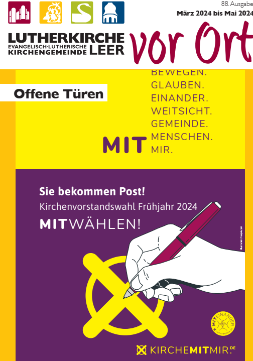 Neuer Gemeindebrief März 2024 bis Mai 2024